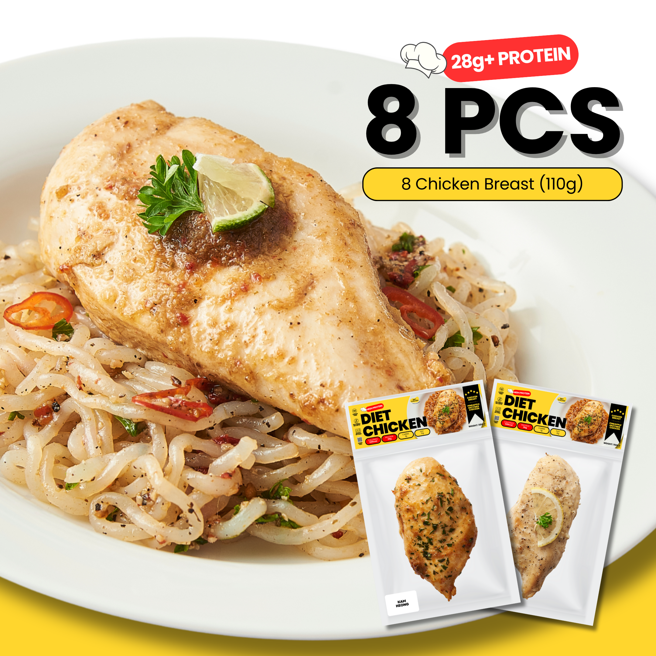 Protein+ Go Set A (8 pcs) – 110g Chicken Breast | Diet Chicken